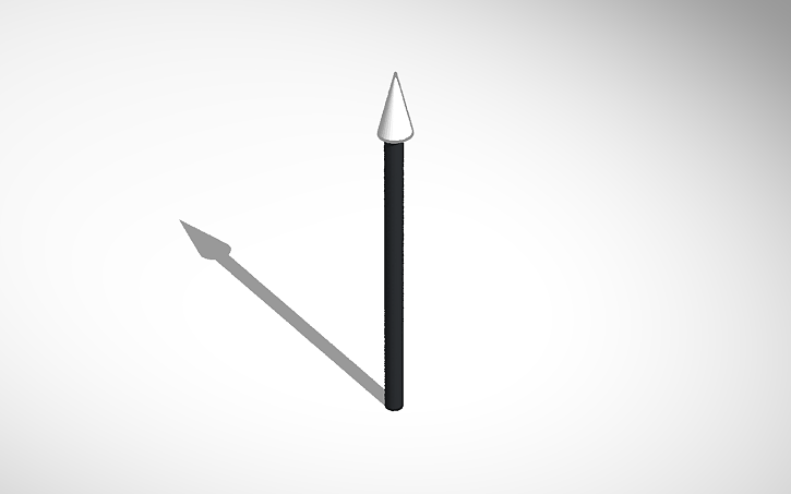 3D design A basic spear - Tinkercad