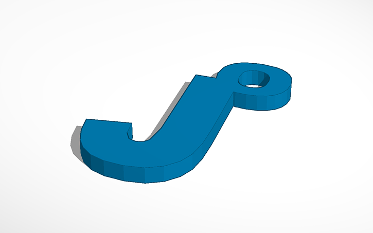 3D design Letter Keychain - Tinkercad