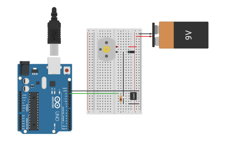 Circuit design Transistor as a switch - Tinkercad