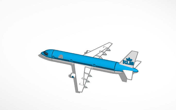 3D design KLM Airplane - Tinkercad