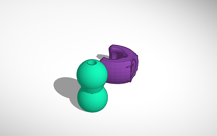 3D design ball and socket pvc branch sculpture | Tinkercad