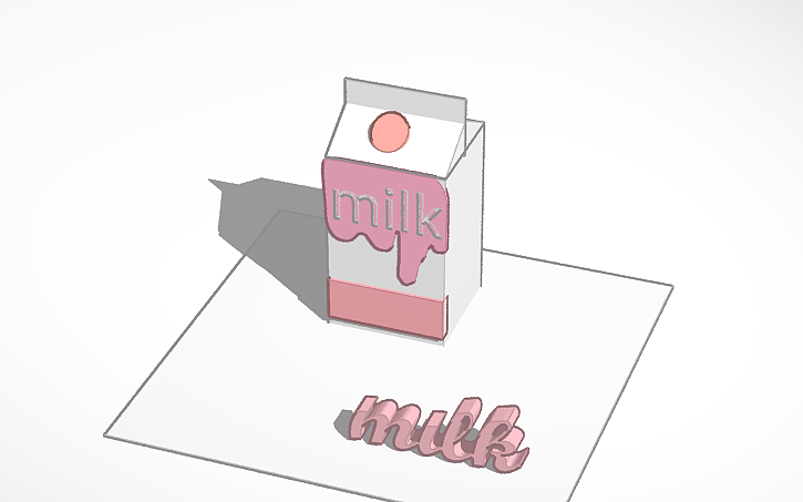 3D design milk🥛🍓 | Tinkercad