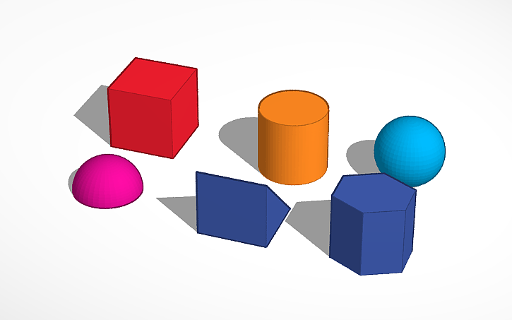3D design 1 Inch shapes | Tinkercad