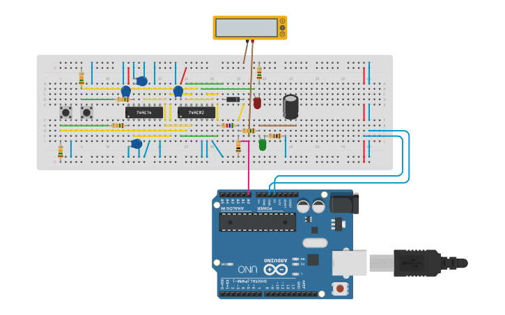 Circuit design Debouncing with Schmitt-Trigger and logic for push ...