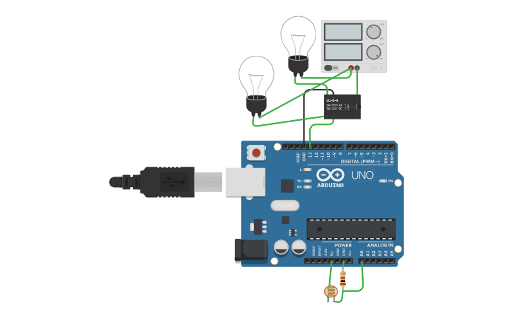 Circuit design Light Automation - Tinkercad