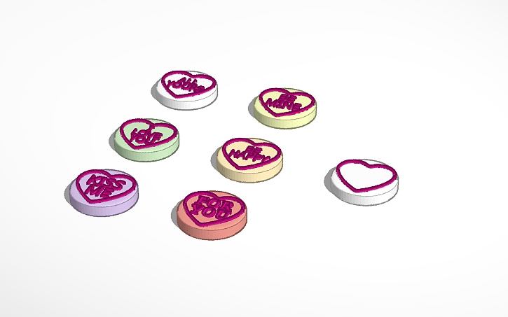3D design Valentine's Sweets | Tinkercad