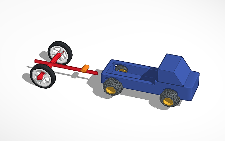 3D design boat trailer - Tinkercad