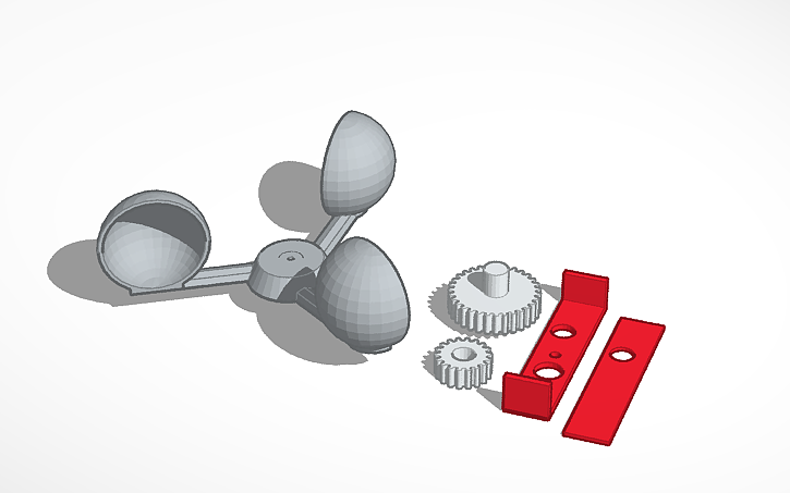 3D design wind meter - Tinkercad