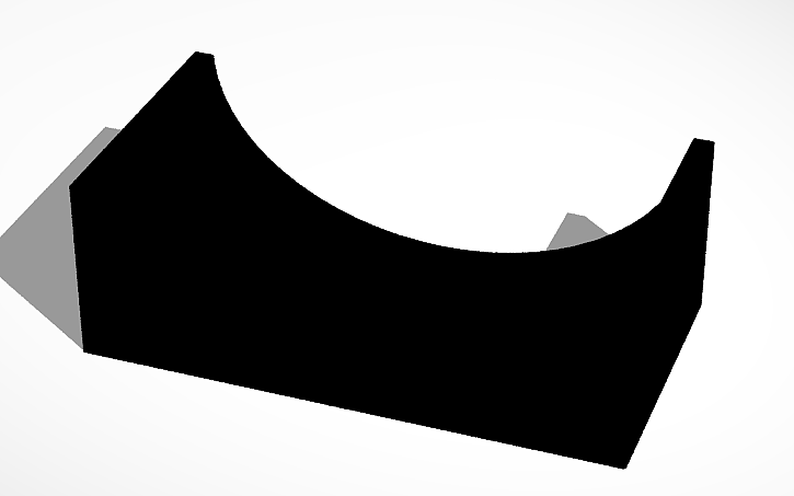 3D design fingerboard halfpipe - Tinkercad