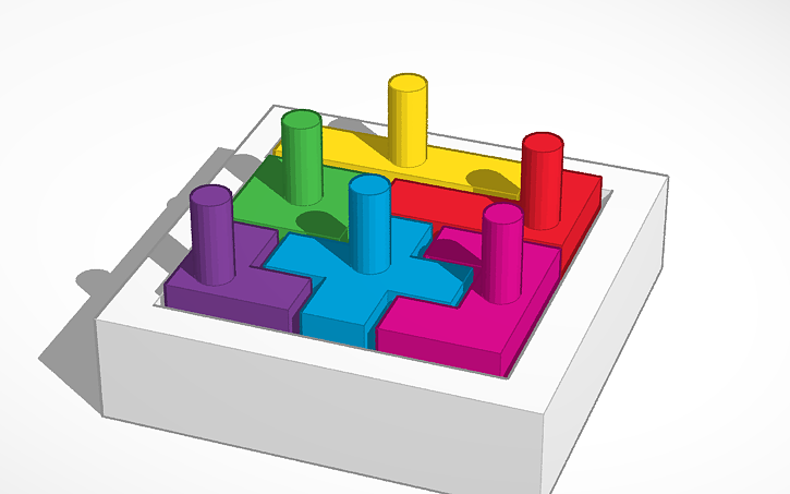 3D design mini puzzel - Tinkercad