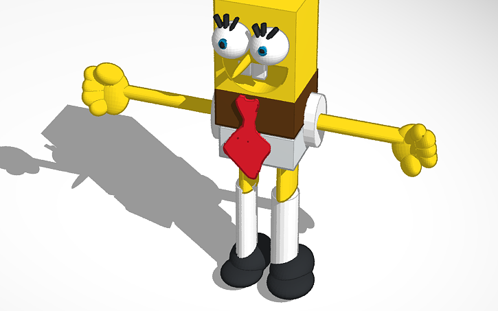 3D design SpongeBob SquarePants - Tinkercad