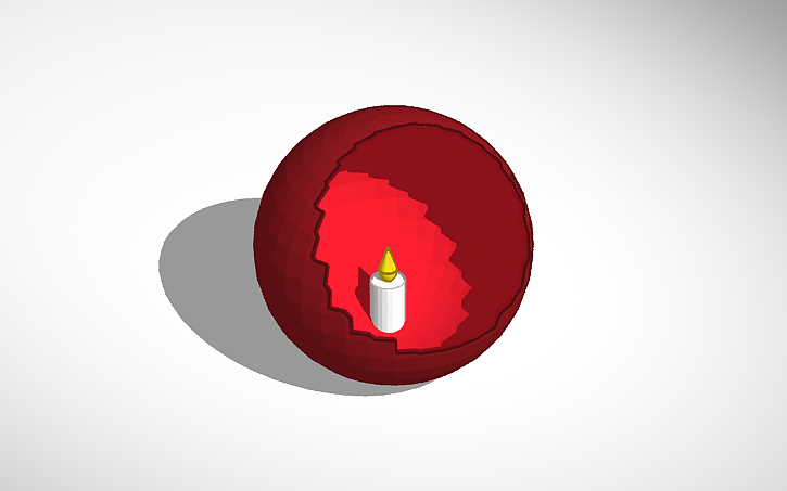 3D design candle - Tinkercad