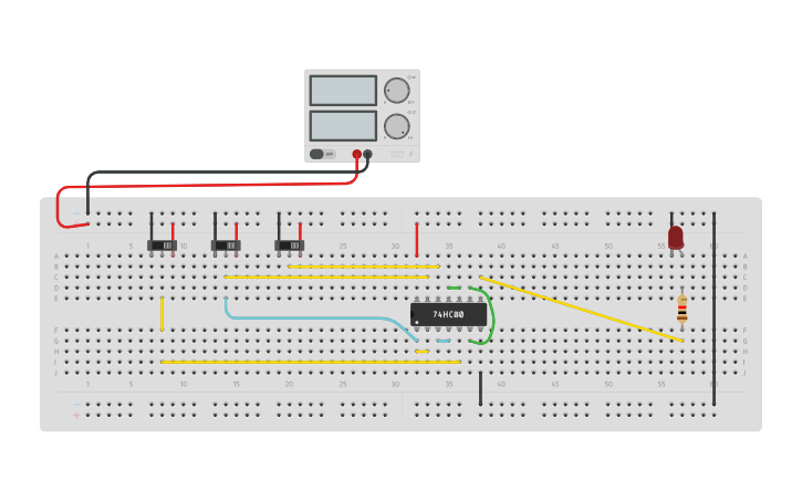 Circuit design 2x1 multiplexer | Tinkercad