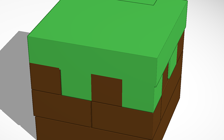 3d Design Grass Block Tinkercad