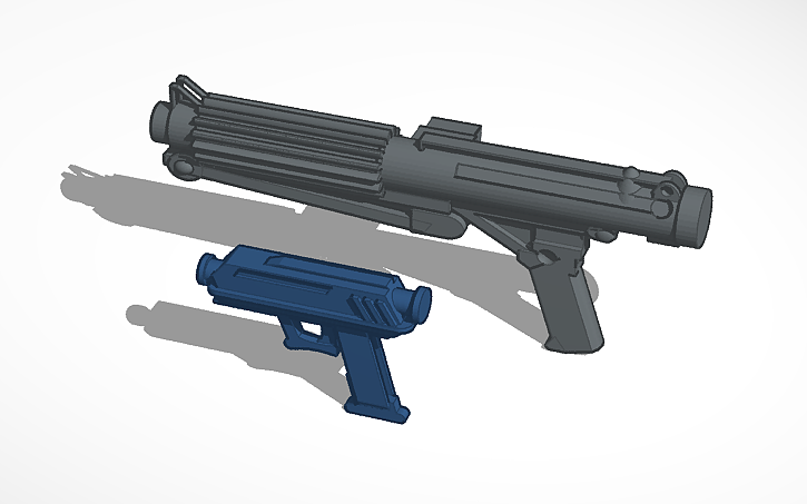 3D design Star Wars clone blasters - Tinkercad