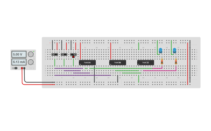 Circuit design FULL ADDER | Tinkercad