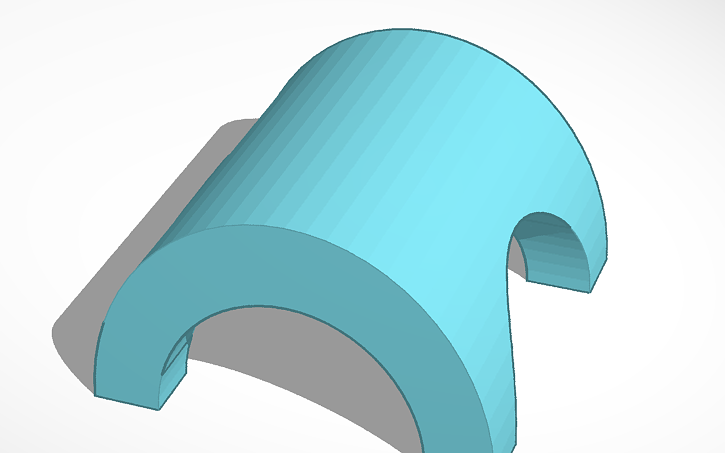 3D design half round - Tinkercad