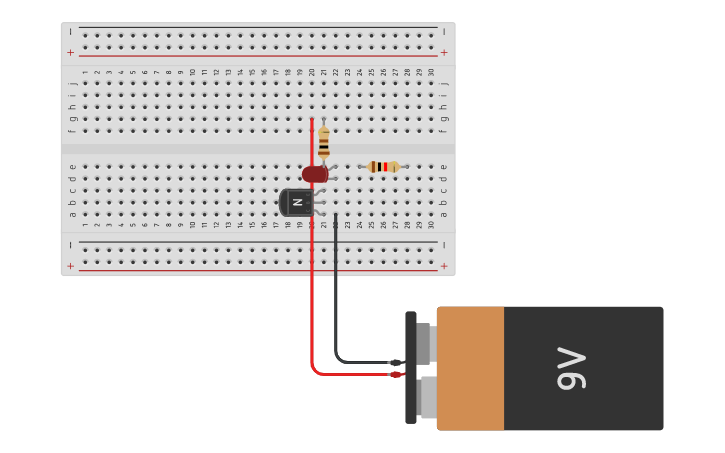 Circuit design Lab 8 Transistor - Tinkercad