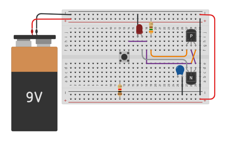 Circuit design SCR - Tinkercad