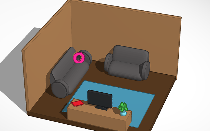 3D design Living room - Tinkercad