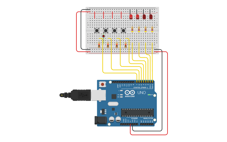 Circuit Design Practical 4 Bitwise Procedure B Tinkercad