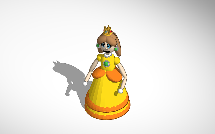 3D design Princess Daisy - Tinkercad