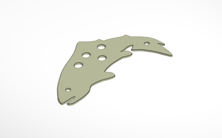 3D design Trout with Spots - Tinkercad