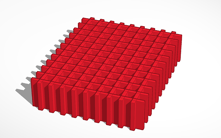 3d Design Square Grid Tinkercad