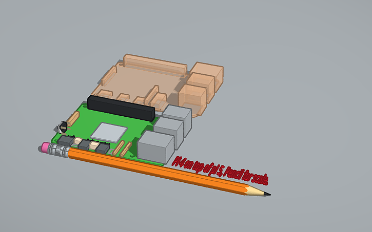 3D design Raspberry Pi 4 - Tinkercad
