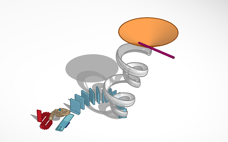 3D design Rube Goldberg Machine Dawson - Tinkercad