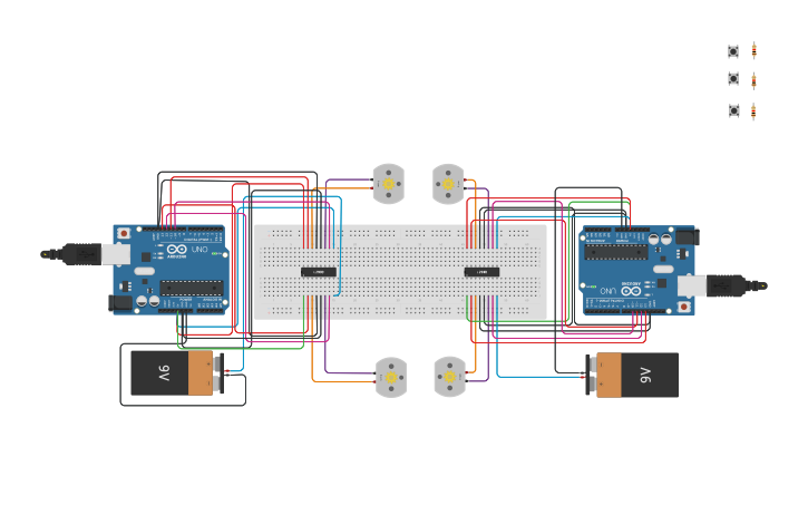 Circuit design Cleaning Robot - Tinkercad