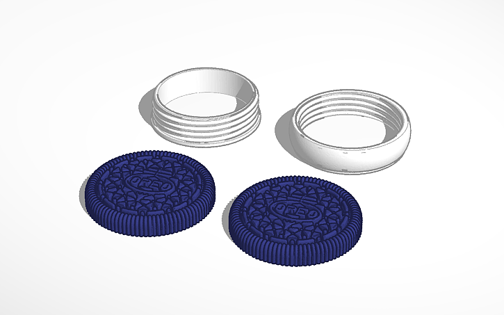 3D design OREO cookie set | Tinkercad