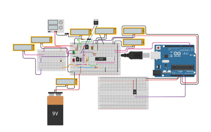 Circuit design Power outage protected Arduino | Tinkercad