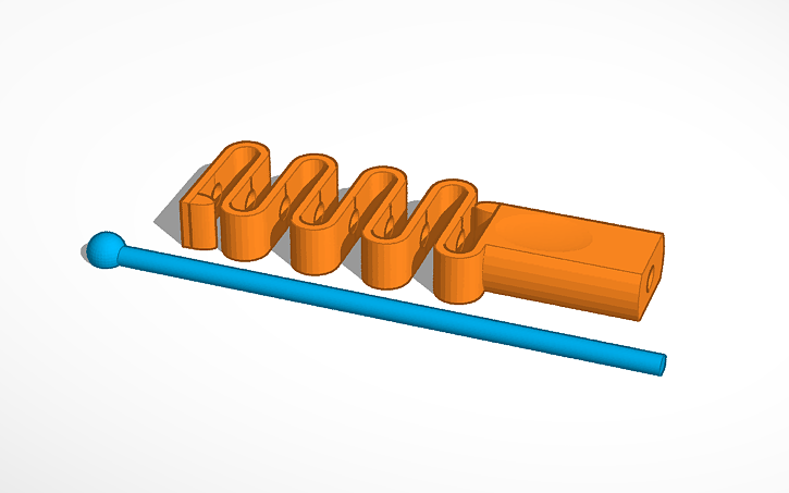 3D design Spring Flinger #Tinkertivities #mechanical | Tinkercad