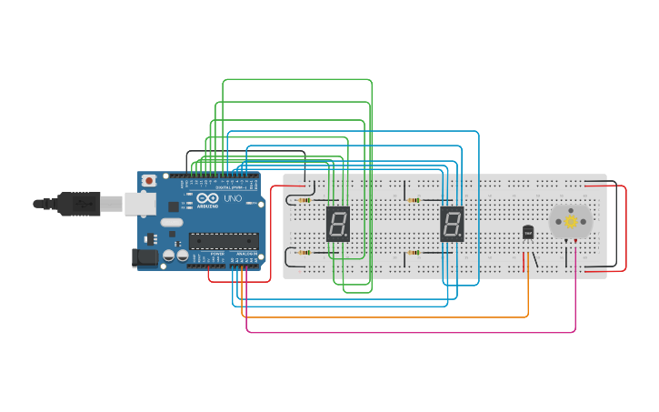 Circuit design AirConditioning - Tinkercad