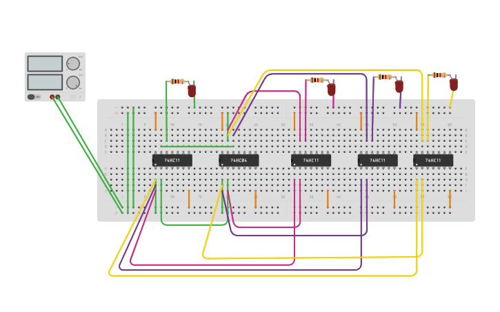 Circuit design 2:4 DECODER - Tinkercad