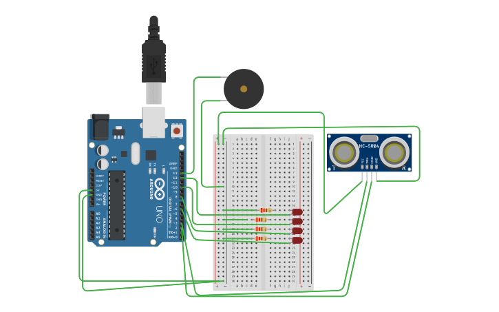 Circuit design Proximity Sensor- Ainara Gallardo Pérez | Tinkercad
