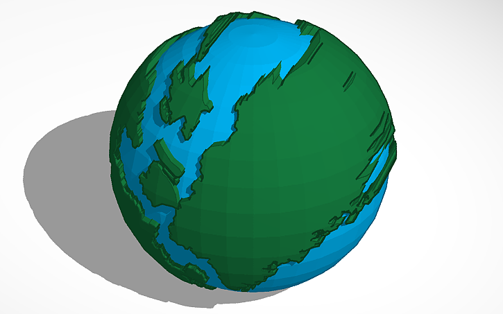 3D design My attempt at Earth - Tinkercad