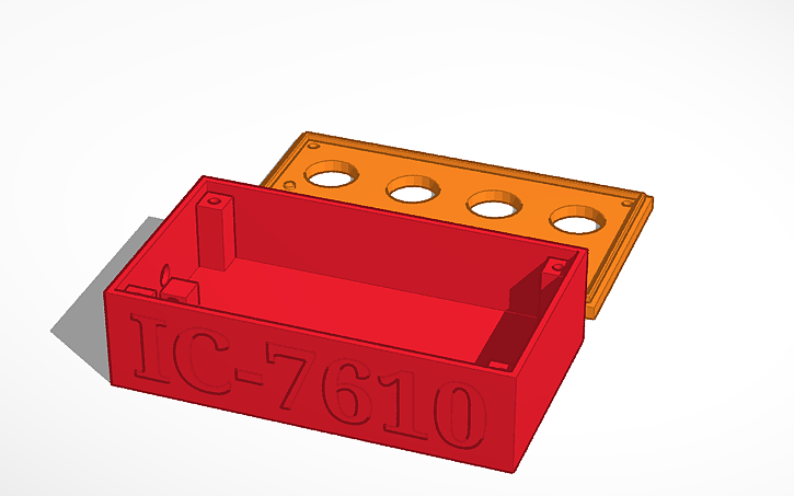 3D design Icom ic-7610 keypad box - Tinkercad