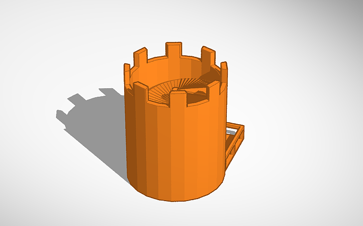 3D design dice tower - Tinkercad