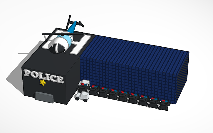 3D design police station - Tinkercad