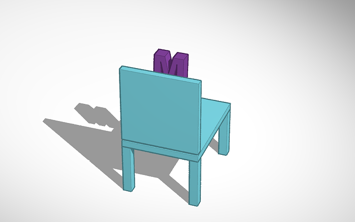 3D design My 1st chair - Tinkercad
