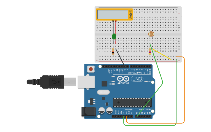 Circuit design Photoresistor With LDR Sensor - Tinkercad