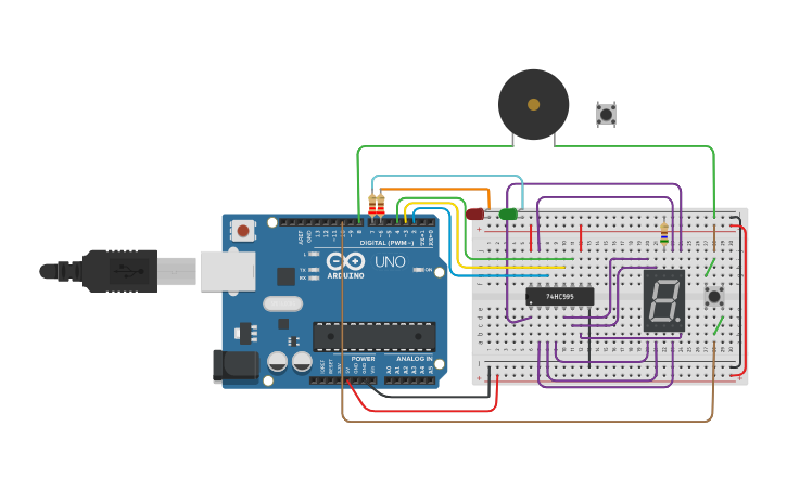 Circuit design Buzz Wire - Tinkercad