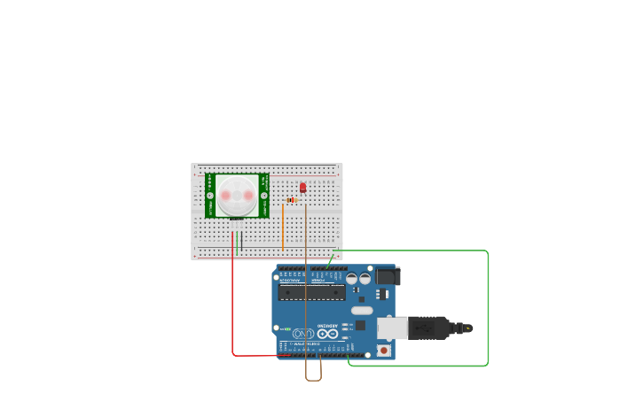 Circuit Design Sensor Infrarrojo Tinkercad