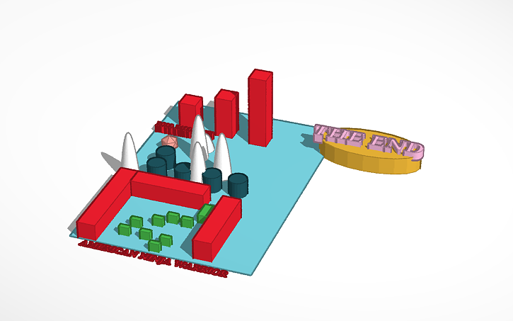 3D design AMERICAN NINJA WARRIOR COURSE - Tinkercad