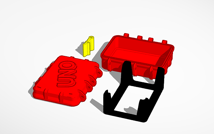 3D design Uno Deck Box - Tinkercad