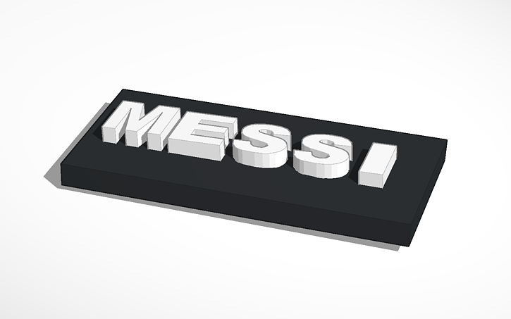 3D design MESSI - Tinkercad