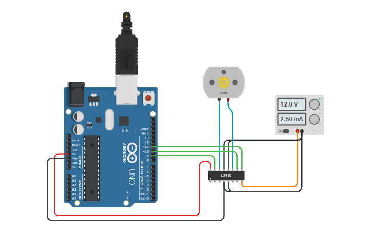 Circuit Design Copy Of Ex16 Arduino Pwm Control Dc Motor Tinkercad 