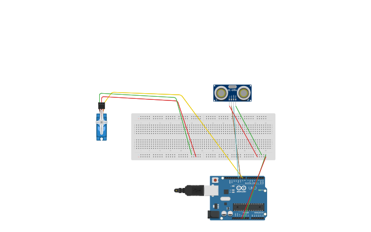 Circuit design automatic door unlock | Tinkercad